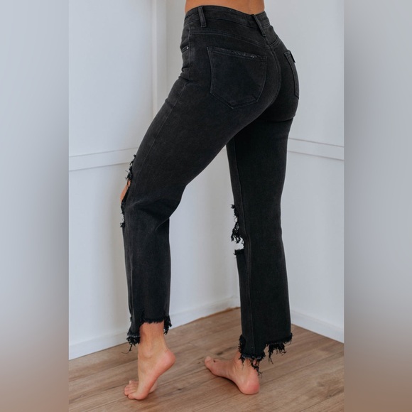 Risen Jeans | Jeans | Risen Black 9s High Waist Straight Leg Ripped ...